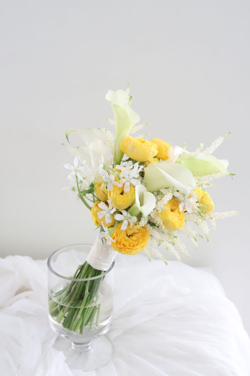 D76 옐로우&화이트 부케